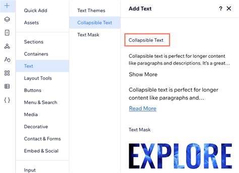 Studio Editor Adding And Customizing Collapsible Text Help Center