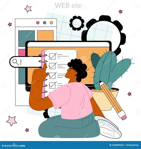 Website Testing Online Service Or Platform Website Code Testing Stock Vector Illustration Of