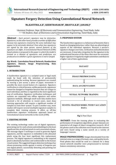 Signature Forgery Detection Using Convolutional Neural Network Pdf