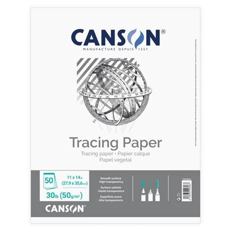 Canson Artist Series Tracing Pad Tape Binding 50 Sheet 11x14 Inch