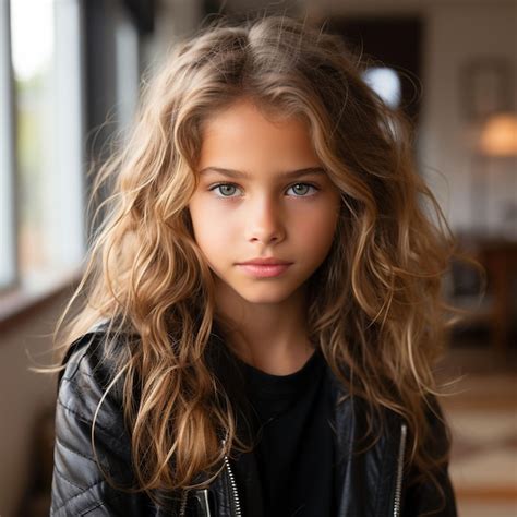 Premium Photo Beautiful Young 11 Year Old Girl Looking Sad Into The