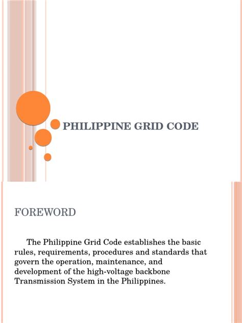 Philippine Grid Code Ch 1 2 3 Nazareta Ragas Pdf Electrical