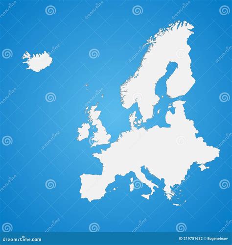 欧洲大陆与各国边界的政治详细地图 向量例证 插画 包括有 可定位 国界的 映射 亚特兰提斯 绘图 219751632