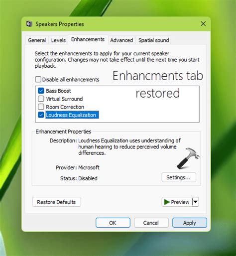 Fixed Enhancement Tab Missing In Windows 10 And 11 Isoriver