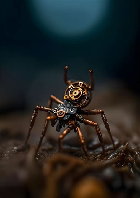Tiny Mechanical Spider Clockwork Impossible Images Unique Stock Images For Commercial Use