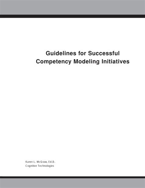 Pdf Guidelines Competency Modeling Dokumentips