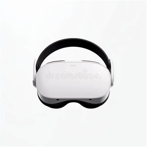 Sleek White Vr Headset Immersive Virtual Reality Experience Stock