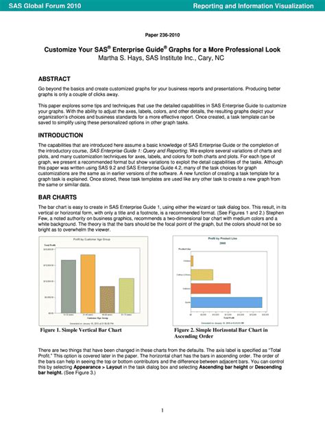 Fillable Online Customize Your SAS Enterprise Guide Graphs For A More Professional Look Fax
