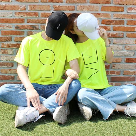 Customised Love Couple T Shirts Neon Shopee Philippines