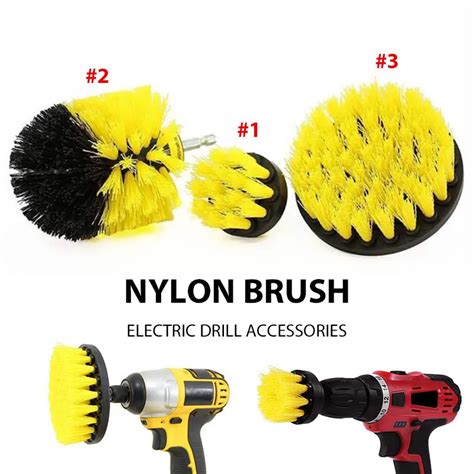 나일론 드릴 브러시 키트 청소 브러쉬 세트 노란색 완고한 얼룩 파워 스크러버 처짐 드릴링 내구성연마 공구 Aliexpress