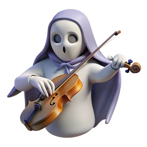 Stunning Rustic 3d Ghost Playing Violin Illustration Exclusive 56945307 Png