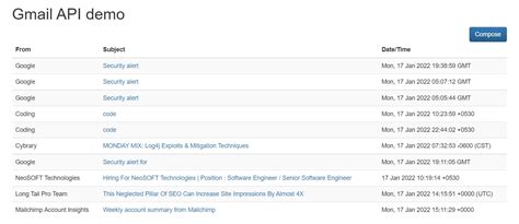 Send Email And View Inbox Messages Using Javascript Gmail Api
