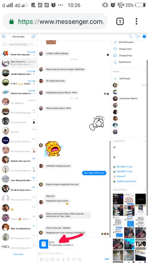 How To Send Files In Messenger Through Mobile Phone ~ Eye Seen However