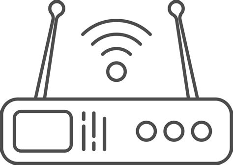 Wireless Router Icon In Thin Line Art Vector Art At Vecteezy