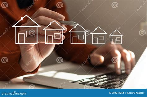 Circular Futuristic Interface Of Smart Home Automation Assistant On A Virtual Screen And A User