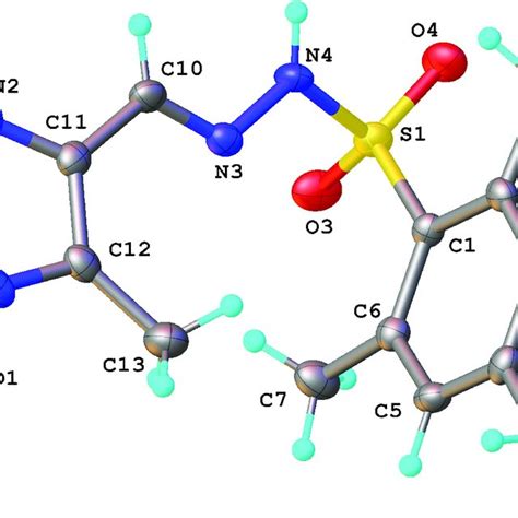 X Ray Molecular Structure Of Compound 3b Thermal Ellipsoids Are Drawn