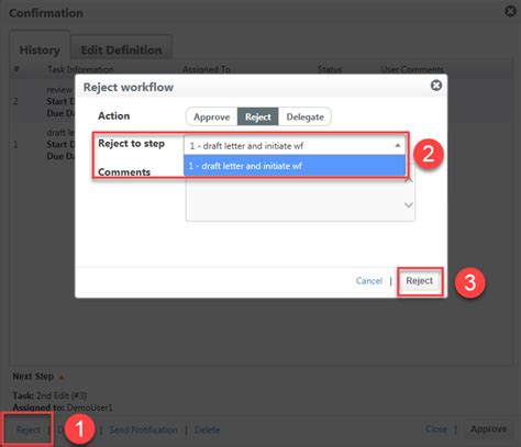 Approve Reject Button