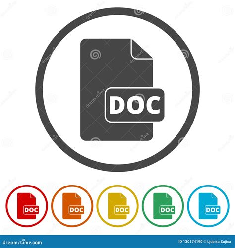 Doc Icon Stock Vector Illustration Of Element Read 130174190