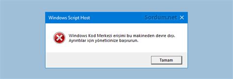 Windows Scripting Host Wsh Yi Devre Dışı Bırakalım