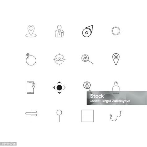 및 탐색 선형 얇은 아이콘 집합을 매핑합니다 간단한 벡터 아이콘 설명 도로에 대한 스톡 벡터 아트 및 기타 이미지 도로 디자인 방향 Istock