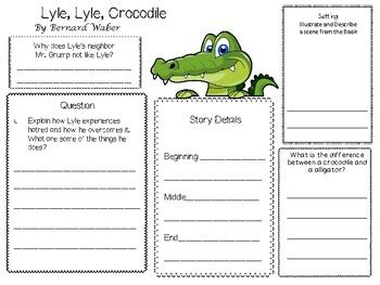 Lylel Lyle Crocodile ~ Story Map ~ Book Companion Activities By Fun