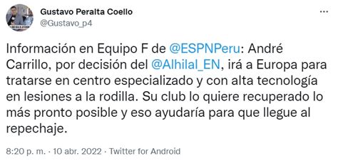 Сборная Перу восстановление Андре Каррильо в связи с утешительным матчем перед чемпионатом мира