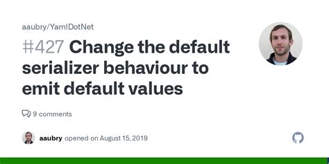 Change The Default Serializer Behaviour To Emit Default Values Issue Aaubry Yamldotnet