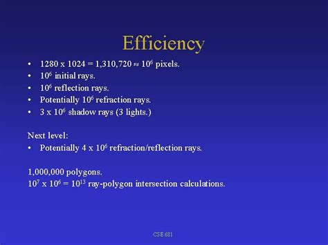 Introduction To Ray Tracing Cse 681 Ray Tracing