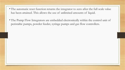 Flow Integrator Of Instrumentation Process Dynamics Control Ppt