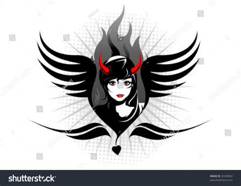 Girl Devil Vector Illustration เวกเตอร์สต็อก ปลอดค่าลิขสิทธิ์ 22939852 Shutterstock