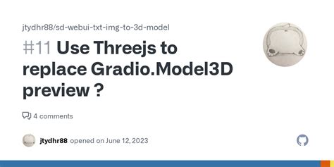 Use Threejs To Replace Gradio Model3D Preview Issue 11 Jtydhr88