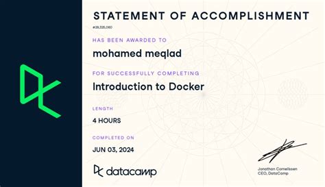 Mohamed Meqlad On Linkedin Docker Datacamp Continuouslearning Techskills Containerization…