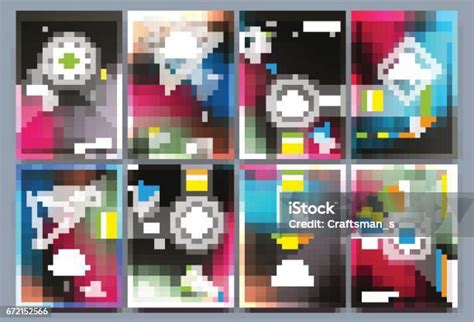 추상적인 구성입니다 원 삼각형 마름모 아이콘 패치 텍스트 프레임 표면입니다 A 4 브로셔 표지 디자인입니다 제목 시트 모델 집합입니다 크리에이 티브 벡터 프런트 페이지입니다