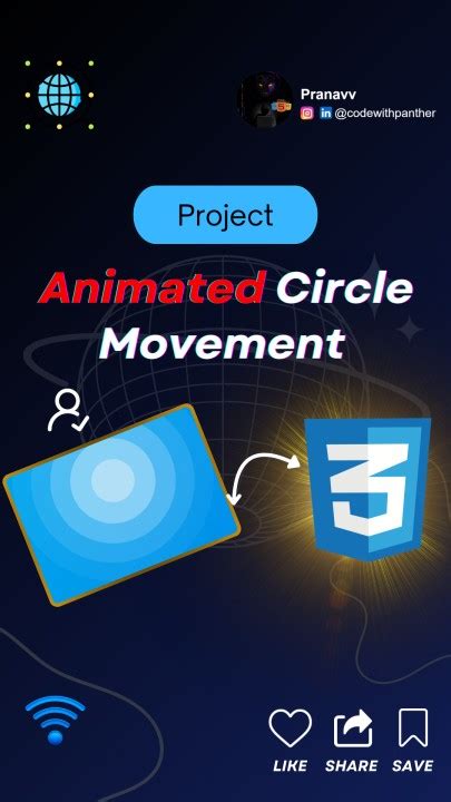 code with panther on linkedin glowing profile animation html css