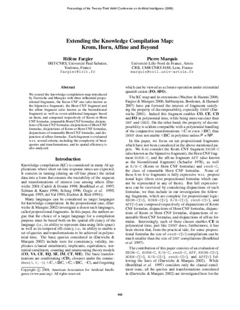 Pdf Extending The Knowledge Compilation Map Krom Horn Affine And Beyond