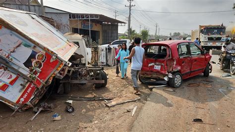 រថយន្តធុនធំបុករះ រថយន្ត១០គ្រឿង បណ្តាលឲ្យក្មេងប្រុសម្នាក់ស្លាប់