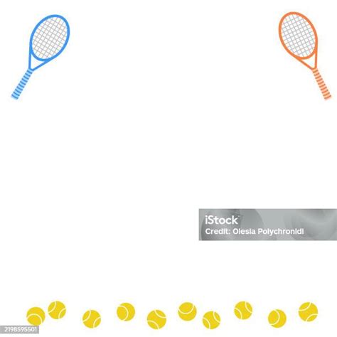 흰색 배경에 테니스 라켓과 공이 있는 템플릿입니다 공간을 복사합니다 벡터 일러스트 레이 션 Championship에 대한 스톡 벡터 아트 및 기타 이미지 Istock