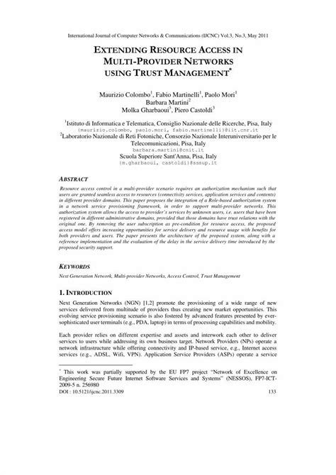 Pdf Extending Resource Access In Multi Provider Networks Using Trust Management Dokumen Tips