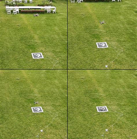 landing sequence of a multirotor aerial vehicle on top of fiducial