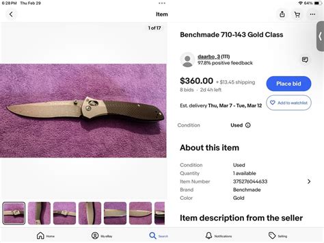 710 Gold No Box R Benchmade