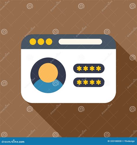 Website Showing User Profile With Login And Password Stock Illustration Illustration Of