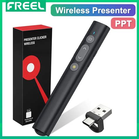 Freel 2 In 1 Usb Type C Presentation Clicker With Laser Pointer Wireless Presenter For