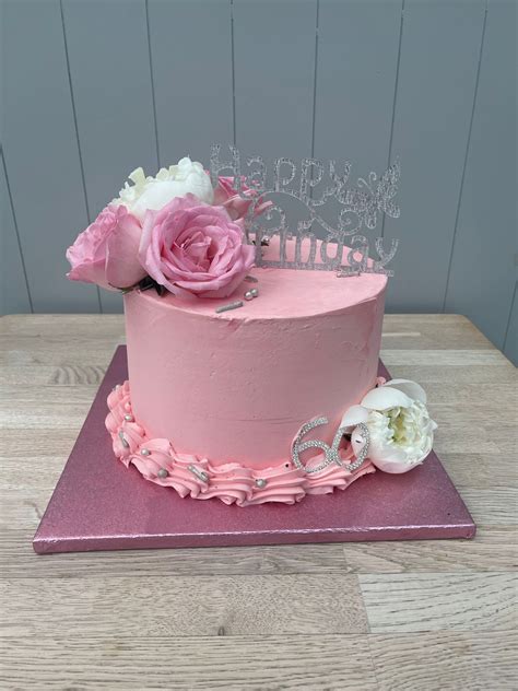 Birthday Pink Cake With Pretty In Pink Cake London Delivery