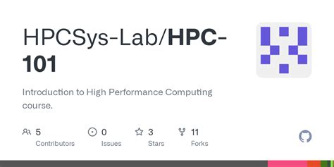 Github Hpcsys Lab Hpc Introduction To High Performance Computing Course