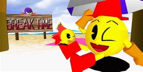 Pac Man And Ms Pac Man On The Beach Or Something By Mariofreak2001 On