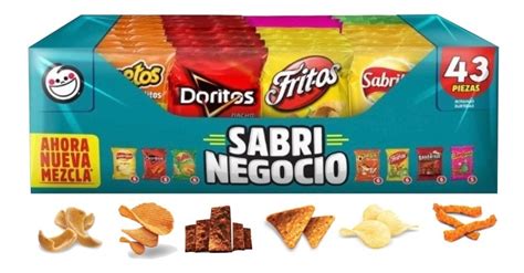 Papas Sabritas Surtidas Sabrinegocio 43 Pzas Envío Gratis