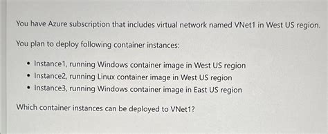Solved You Have Azure Subscription That Includes Virtual