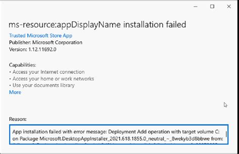 Unable To Update The This Package As By Getting Error Microsoftdesktopappinstaller