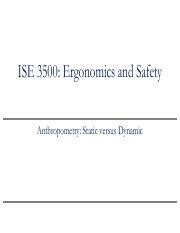 Understanding Anthropometry Static Vs Dynamic Body Movements Course Hero