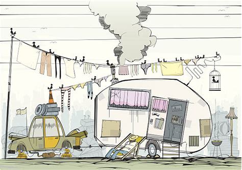 Cartoon Of A Trailer Trash Illustrations Royalty Free Vector Graphics